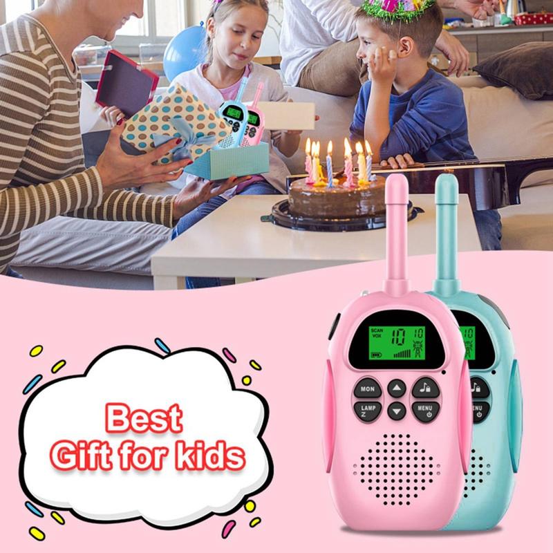 2Pcs DJ100 Children Walkie Talkie Toys Kids Interphone Mini Handheld ...