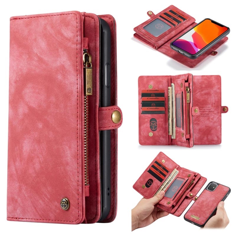 Caseme 2-in-1 Multifunctional iPhone 11 Wallet Case - Red