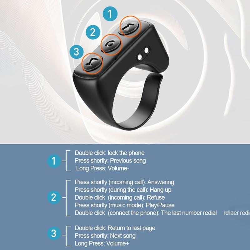 D01 Pro Bluetooth Fingertip Video Controller Tiktok Short Video Page ...