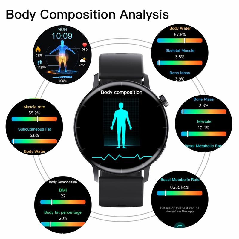 F67 Pro Smart Watch with ECG, Blood Sugar, and Uric Acid Monitoring - Black
