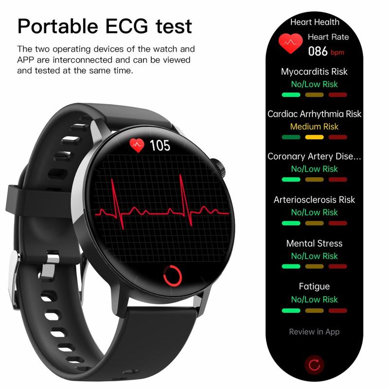 F67 Pro Smart Watch with ECG, Blood Sugar, and Uric Acid Monitoring - Black