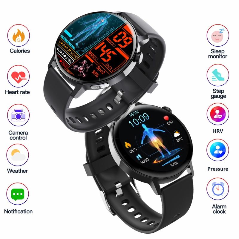 F67 Pro Smart Watch with ECG, Blood Sugar, and Uric Acid Monitoring - Black