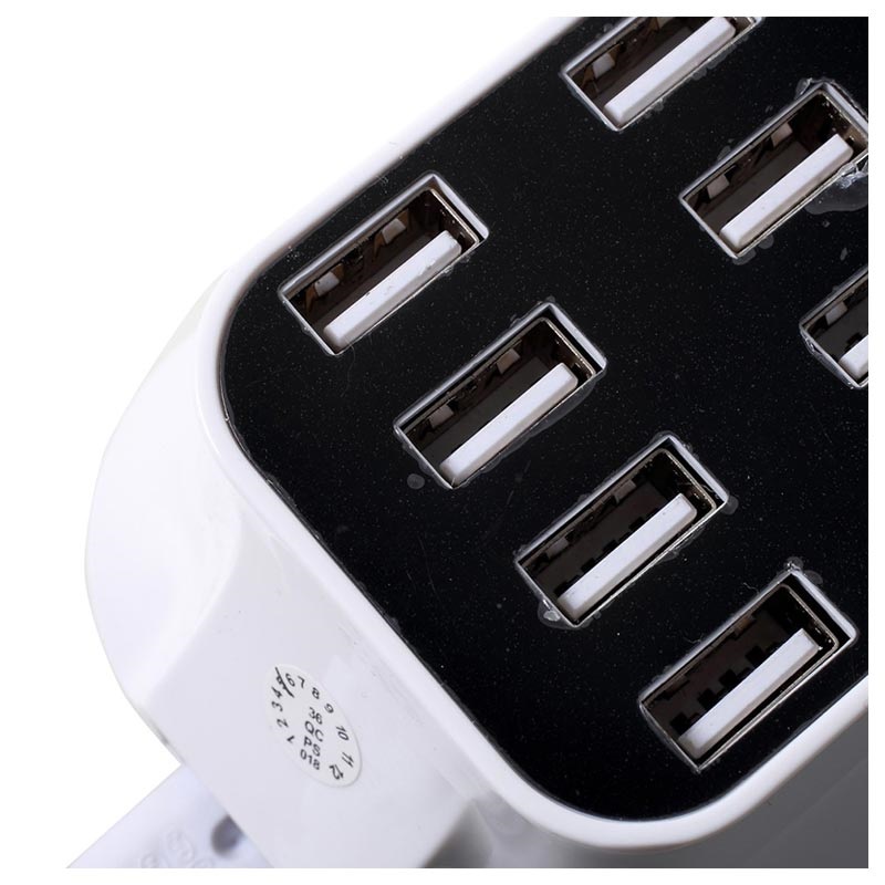 8-Port USB Desktop Charger with LED Monitor