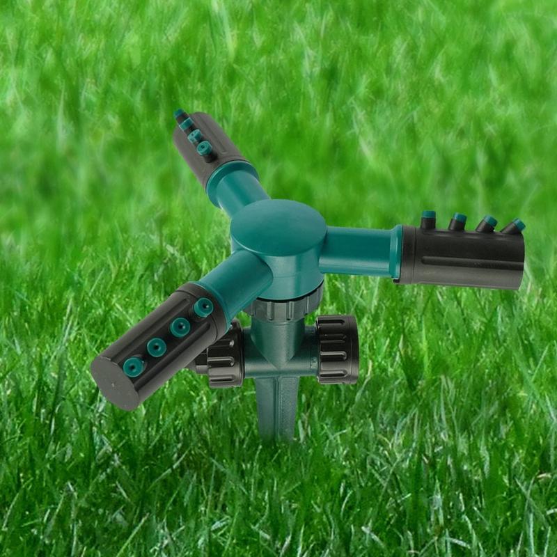 Garden Sprinkler Water Sprinkler Automatic 360-degree Rotating 3 Arms ...