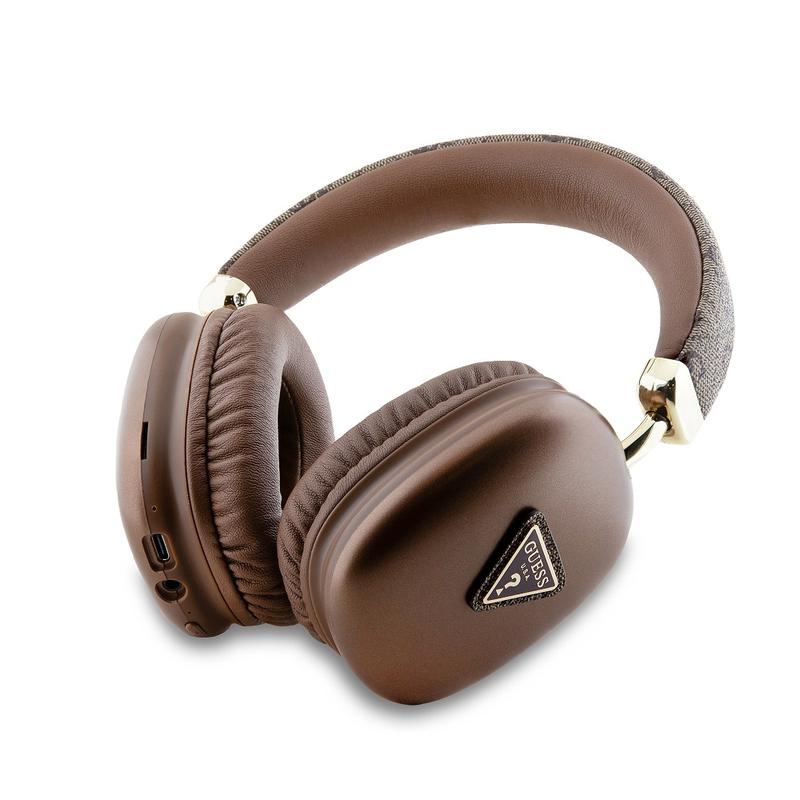 Guess 4G Triangle Logo Bluetooth Headphones - Brown