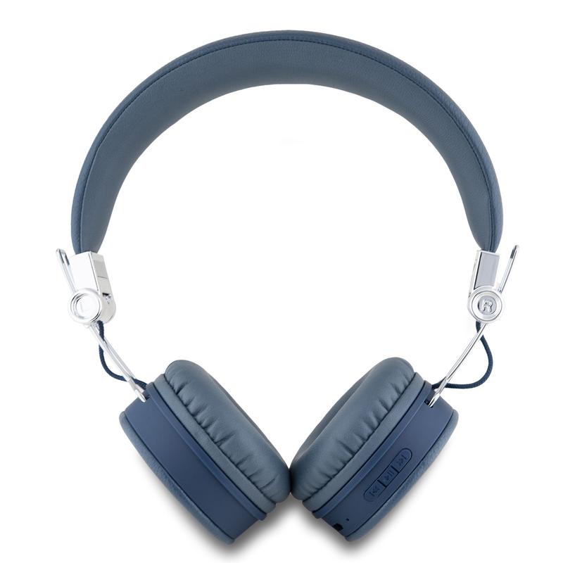 Guess Grained Triangle Logo ENC Wireless Headphones - Blue