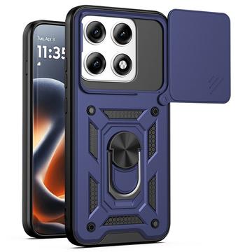 Motorola Edge 70 Pro Rotary Ring Hybrid Case with Camera Shield - Blue