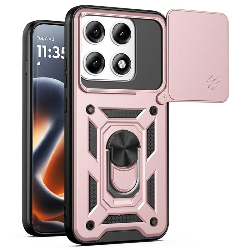 Motorola Edge 70 Pro Rotary Ring Hybrid Case with Camera Shield - Rose Gold