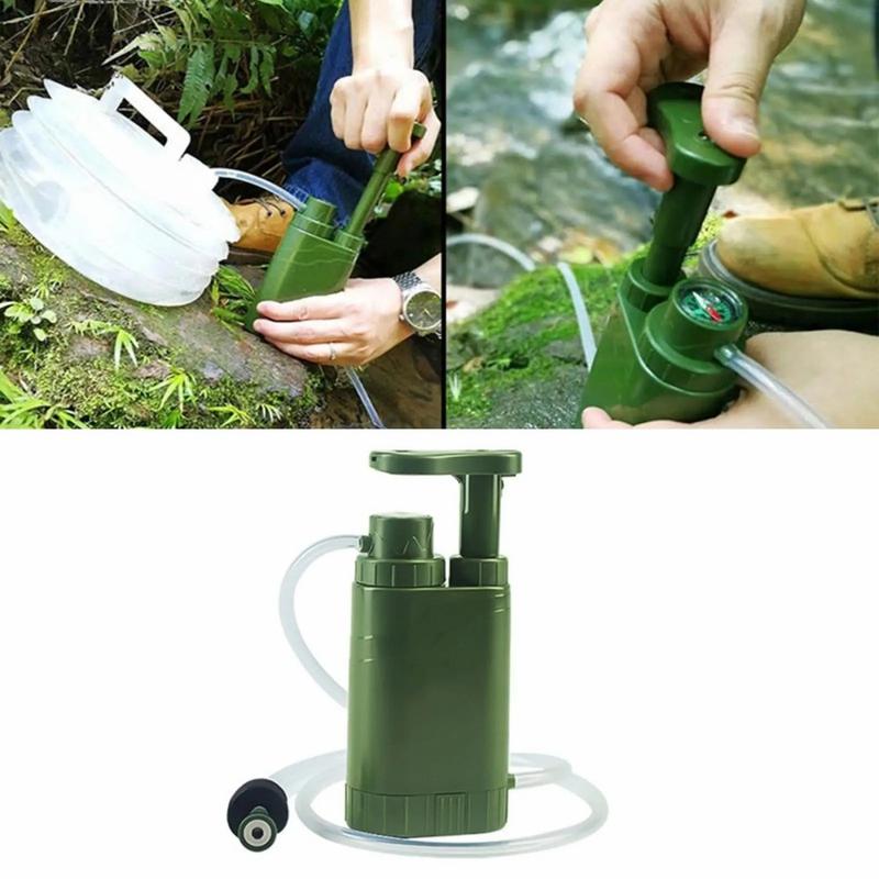 Multifunction Emergency Survival Straw Water Filter w. Compass