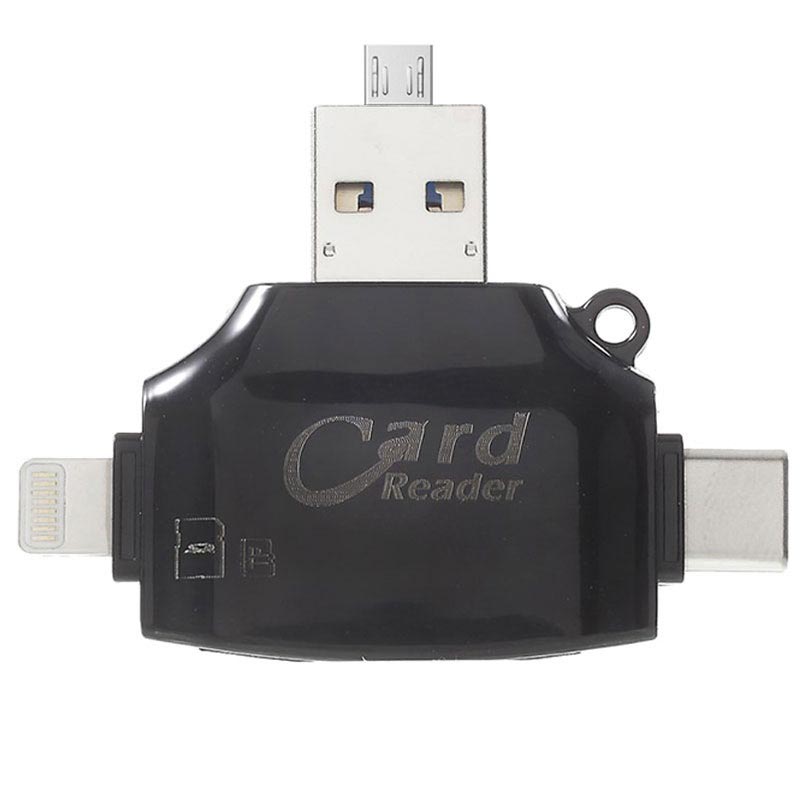 4-in-1 Multifunctional MicroSD/SD Card Reader