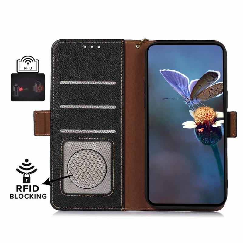 Samsung Galaxy A56 Wallet Leather Case with RFID - Black