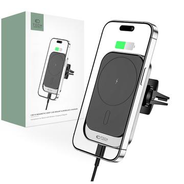 Tech-Protect CW19 Magnetic MagSafe Wireless Charger / Air Vent Car ...