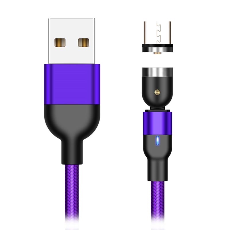 USB 2 0 MicroUSB Rotatable Magnetic Charging Cable 2m usb-2-0-microusb-rotatable-magnetic-charging-cable-2m