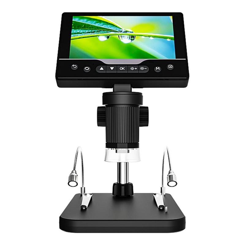 V17 Handheld Digital Microscope with 5″ IPS Screen - 5-1000× Zoom - Black