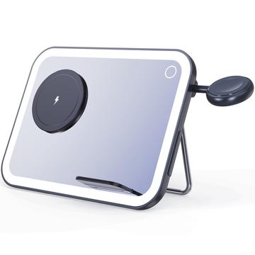 V22 3-in-1 MagSafe Wireless Charger w. LED Makeup Mirror, Night Light ...