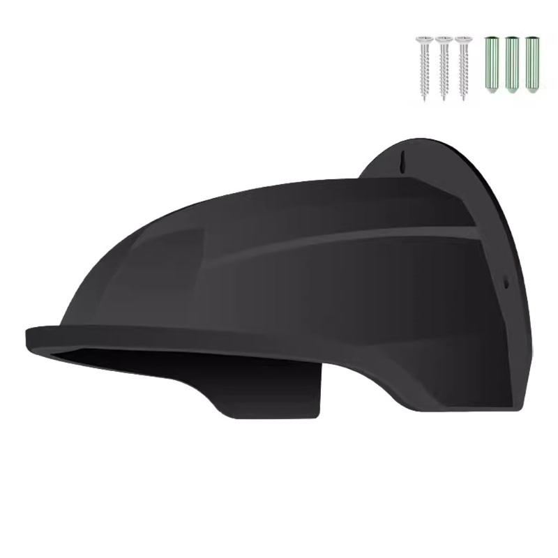 Wall-Mounted Plastic Sun/Rain Shield for Surveillance Camera - Black