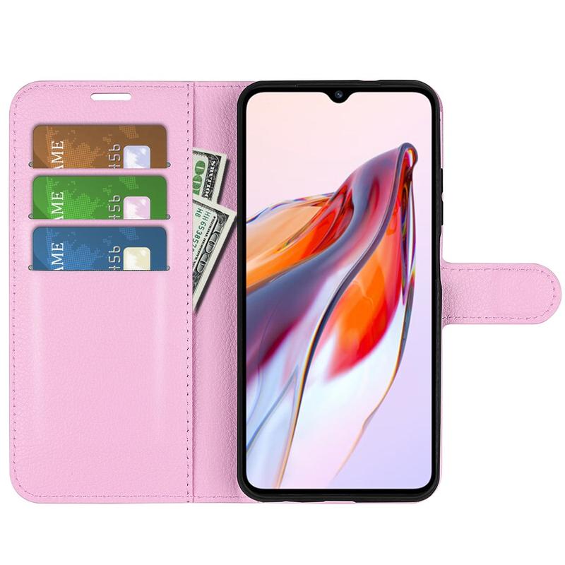 Xiaomi Redmi 12C Wallet Case with Magnetic Closure - Pink