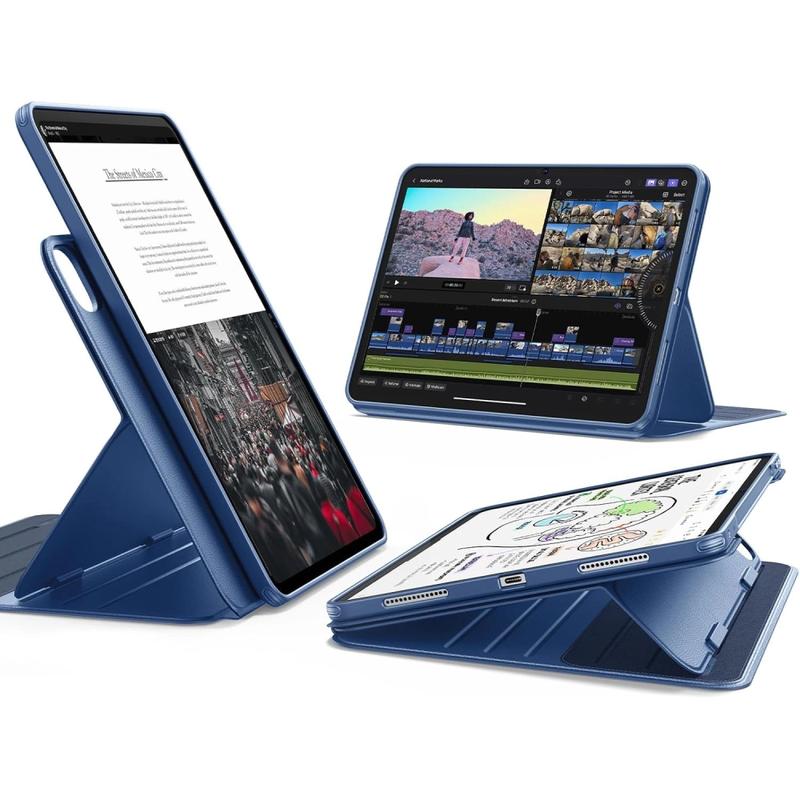 iPad Pro 13 2024/2025 ESR Flip Hybrid Folio Case - Navy Blue