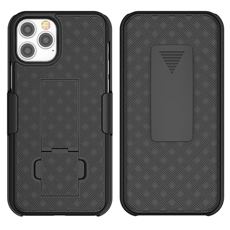 iPhone 12 mini Hybrid Case with Belt Clip - Black