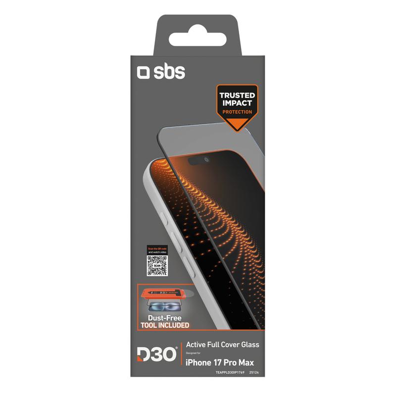 iPhone 17 Pro Max SBS D3O Active Full Cover Tempered Glass Screen ...